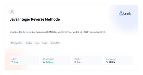 Meister Der Java Integer Reverse Methode Labex