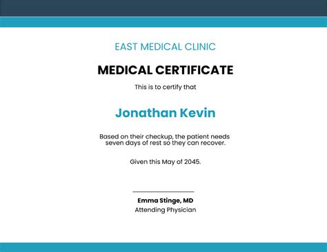 Free Printable Doctor Certificate Templates To Customize Online