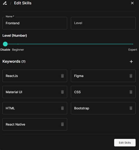 Feature Ability To Reorder Skill Keywords Issue