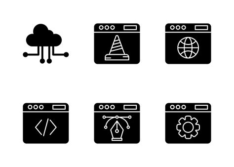 web development vector icon set 17358169 vector art at vecteezy