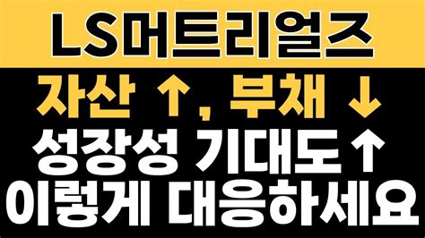 Ls머트리얼즈 주가전망 자상 상승 부채 하락 성장성 기대도 급증 Youtube