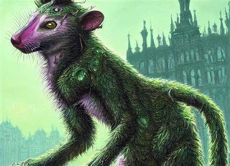Full Body Portrait Of A Anthro Green Zombie Opossum Stable Diffusion