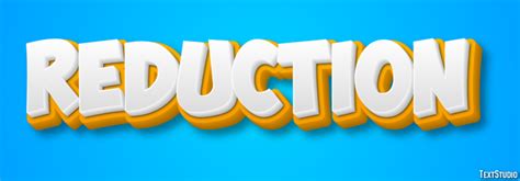 Reduction Text Effect And Logo Design Word