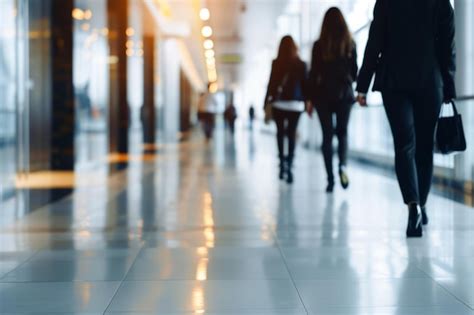 Premium Photo Business People Walking Down Hallway
