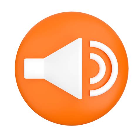 Sound Button 3d Rendering 15096368 Png