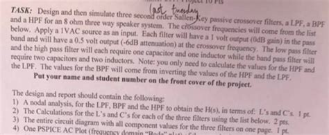 Solved Design And Then Simulate Three Second Order