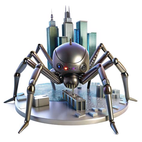Giant Robotic Spider In Cityscape A Futuristic Illustration 55850347 Png