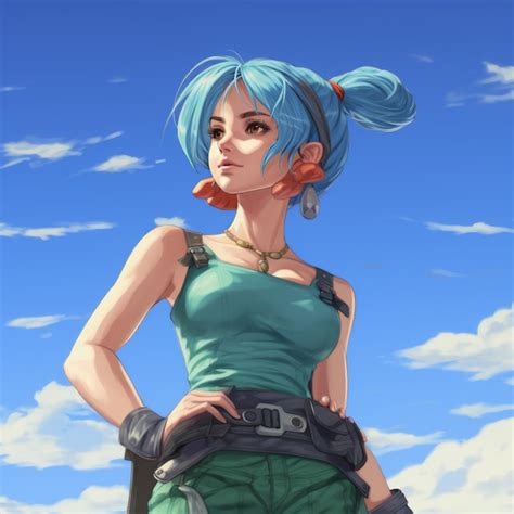 Blue Skies And Full Body Beauty Appreciating Bulma From Dragon Ball