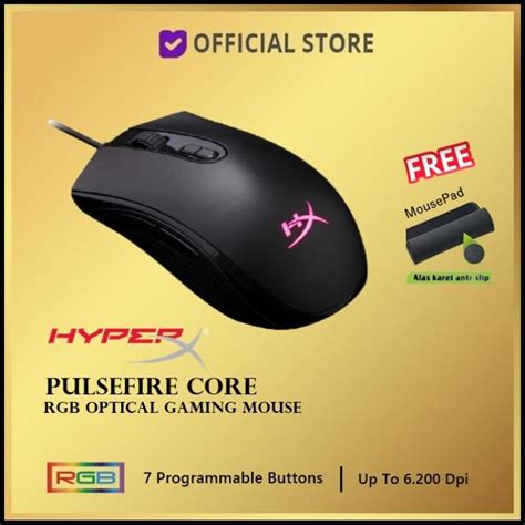 Jual Kingston Hyperx Rgb Gaming Mouse Hx Mc004b Pulsefire Core Hx