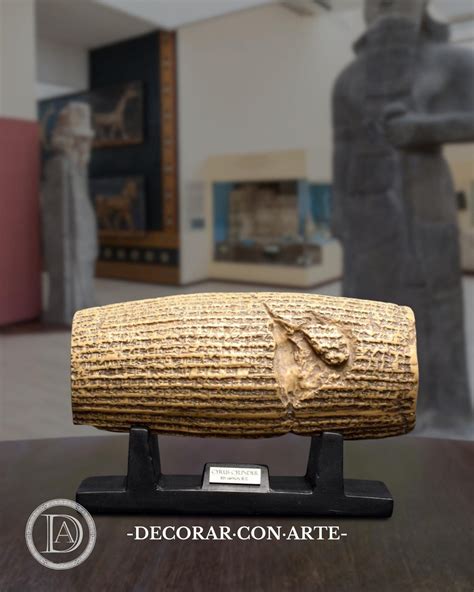 Cyrus Cylinder Replica Height 591 In 15 Cm Molded Marble