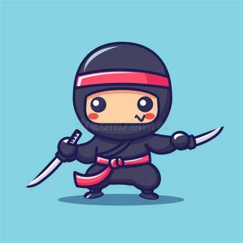 Cartoon Ninja Holding Japanese Sword Stock Illustrations 160 Cartoon