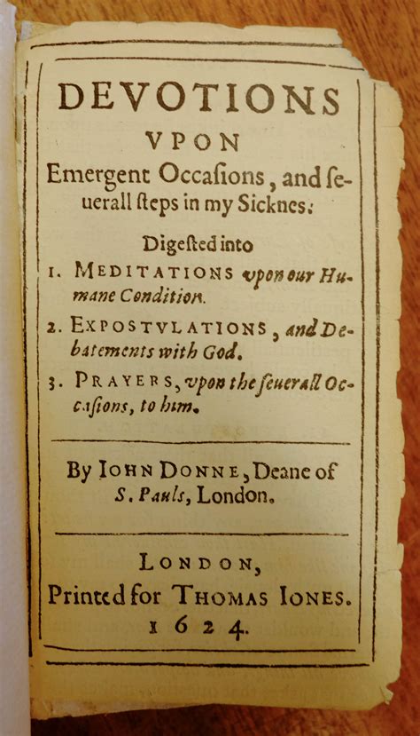 Lot 246 Donne John Devotions Upon Emergent