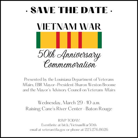 Vietnam War 50th Anniversary Commemoration Louisiana Department Of