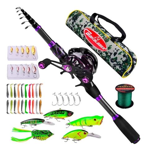 Combo De Caña De Pescar Y Carrete Caña Telescópica Spincas Meses Sin