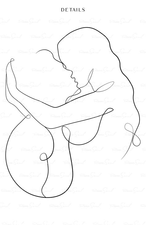 Erotic Art Couple Line Drawing Print Nudity Art Body Line Etsy