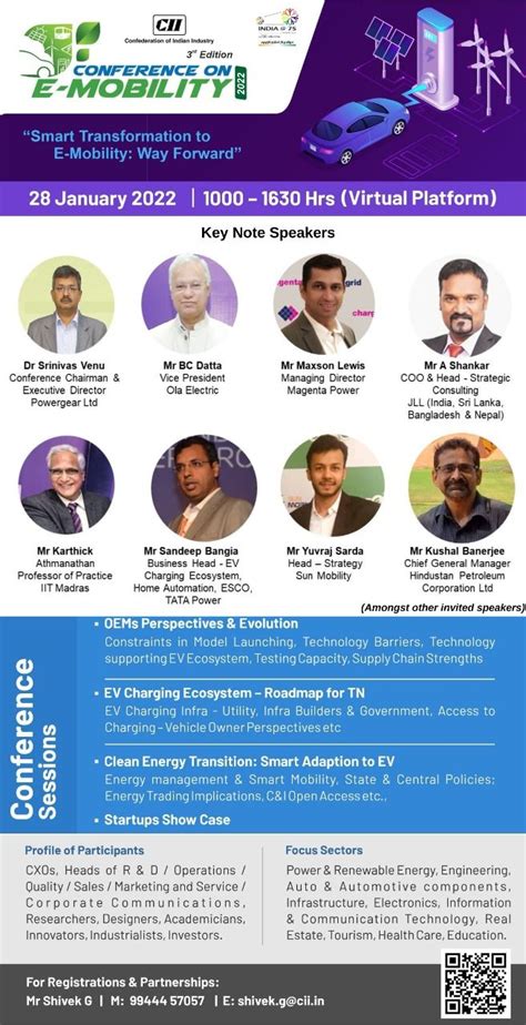Dr Srinivasa Venu Srini On Linkedin Cii Conference On E Mobility
