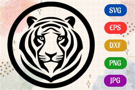 Tiger Silhouette Svg Eps Dxf Vector Graphic By Creative Oasis