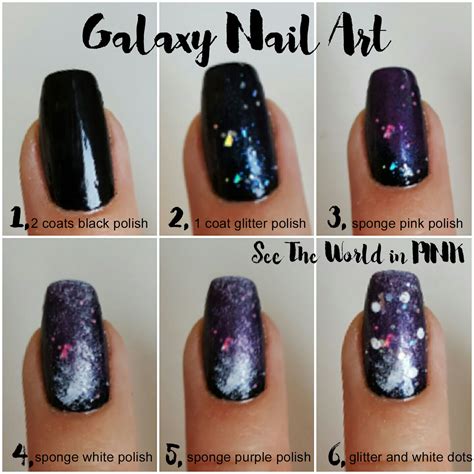 Manicure Monday Galaxy Nail Art Tutorial See The World In Pink