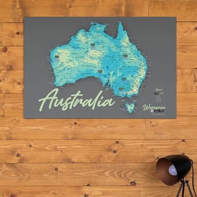 Go Roadtrip Wozeerin Australia Map Poster Scratch Maps