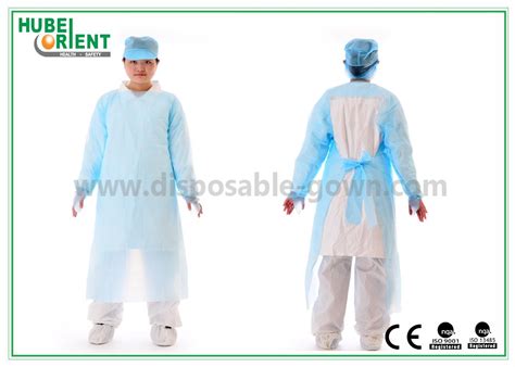Disposable Medical Use Protective Waterproof Cpe Gown With Thumb Loop