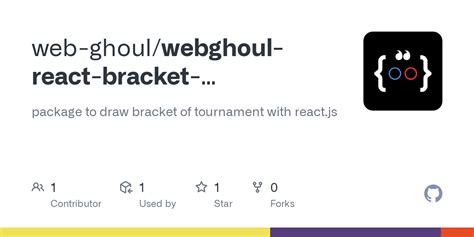 GitHub Web Ghoul Webghoul React Bracket Tournaments Package To Draw Bracket Of Tournament