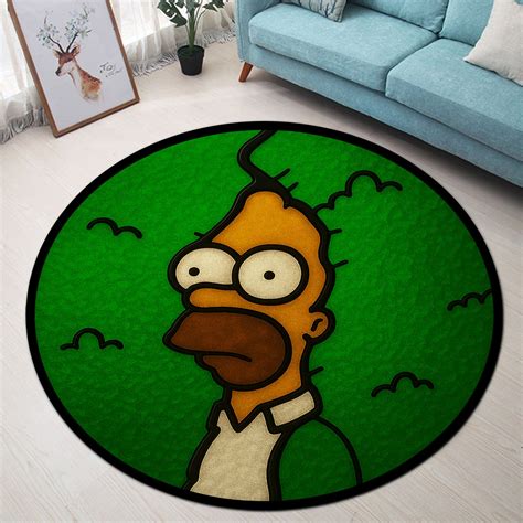 The Simpsons Hide Glass Round Rug