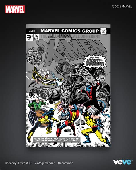 Marvel Digital Comics — Uncanny X Men 96 By Veve Digital