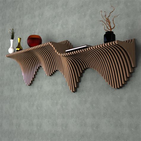 Parametric Wall Art Parametric Style Floating Shelf Pfs 001 Digital Files For Floating Shelves