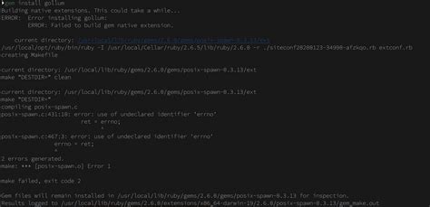Installing Gollum On Osx Catalina