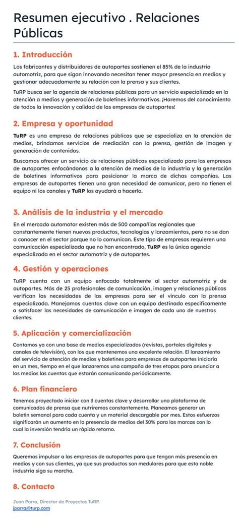 Resumen ejecutivo qué es cómo se hace y ejemplos 2022