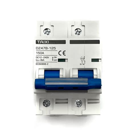 Автомат постоянного тока TAIXI DZ47B-125 2P 150А DC до 240V для ...
