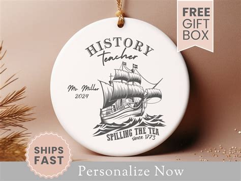 Personalized History Teacher Ornament T For History Teacher