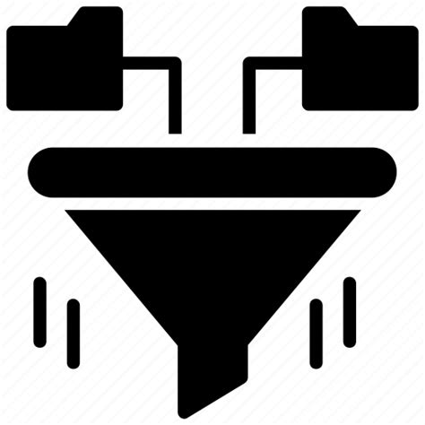 Content Filtering Data Analysis Data Filtration Data Funnel Folder Filter Icon Download On