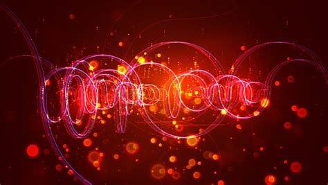 공간에서 날아다니는 굴곡과 파도가 있는 추상적인 실 끝없이 펼쳐진 불꽃과 빨간색과 주황색 의 광채 가능성에 대한 스톡 벡터 아트 및 기타 이미지 Istock