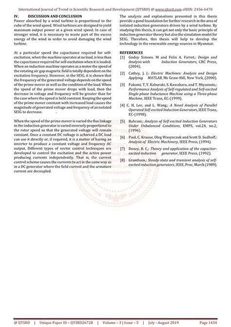 Design Calculation Of Three Phase Self Excited Induction Generator Driven By Wind Turbine Pdf