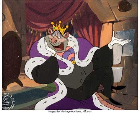 The Great Mouse Detective Ratigan Production Cel With Pre Production