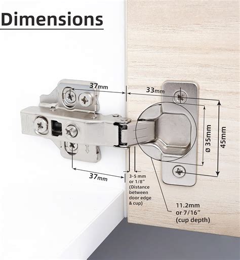 Decobasics Bisagras Sin Marco Para Gabinete De Cocina Paquete De 4