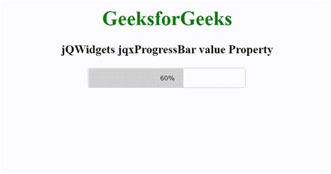 jQWidgets jqxProgressBar value 属性 码农参考