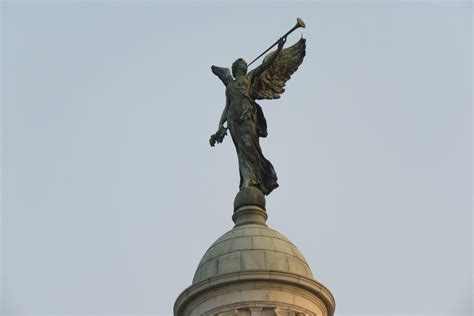 The Angel Of Victory Atop The Victoria Memorial Hall In Kolkata