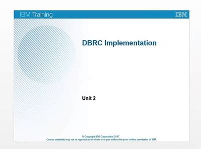 Unit DBRC Implementation Part IBM Mediacenter