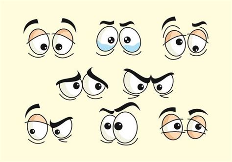 Ojos Caricatura Vectores Iconos Gráficos y Fondos para Descargar Gratis