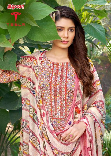 Bipson Fashion Tesla 2166 Cotton With Printed Dress Material Collection