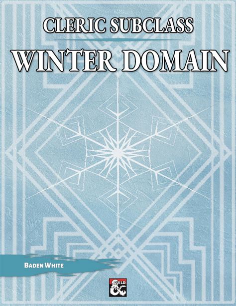Cleric Subclass Winter Domain Dungeon Masters Guild Dungeon