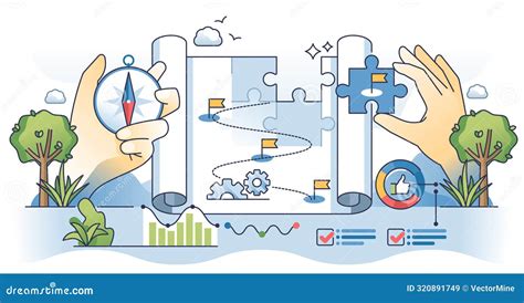 Data Governance Framework For Information Protection Outline Hands Concept Vector Illustration