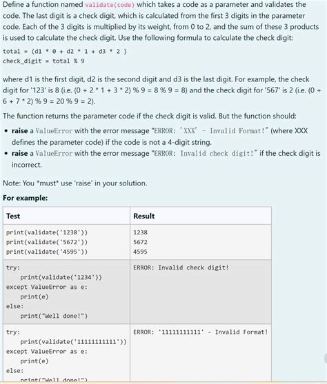 Solved Define A Function Named Validatecode Which Takes A