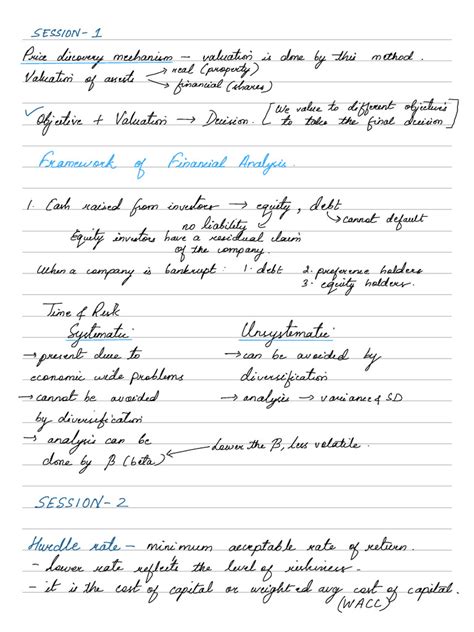 Cf Class Notes Pdf