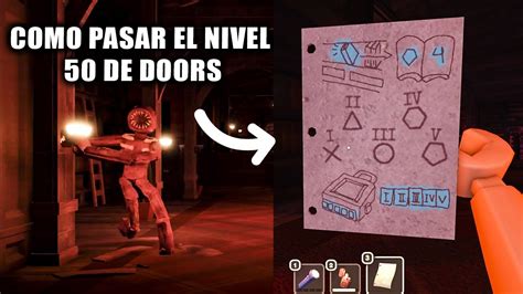 COMO PASAR EL NIVEL 50 DE DOORS ROBLOX COMO CONSEGUIR EL CÓDIGO DE LA