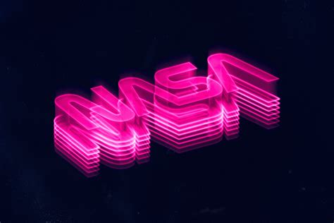 Signal Neon Distortion Effect By
