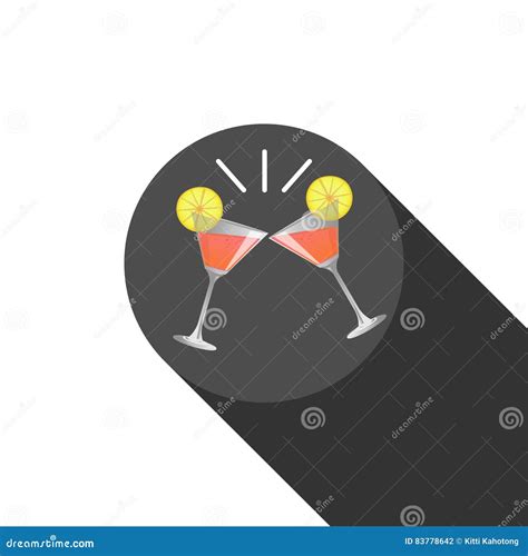 Verre De Cocktail Et Cocktail Vecteur Illustration De Vecteur