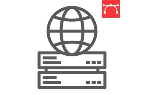 Web Hosting Line Icon Graphic By Fox Design · Creative Fabrica